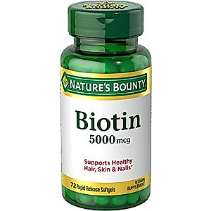 Nature's Bounty Biotin 5000 mcg Liquid Softgels 72 ea (Pack of 3)