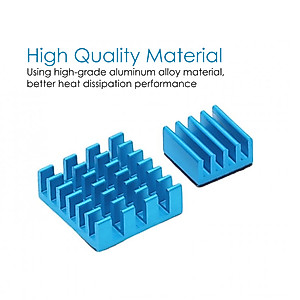 100 Pcs Raspberry Pi 4 Heatsink, MazerPi Raspberry Pi Heatsink Set Aluminum Heatsink with 3M 8810 Thermal Pad Copper Heatsink for Raspberry Pi 4 Model B/ 3B+/ 3B/ 2B