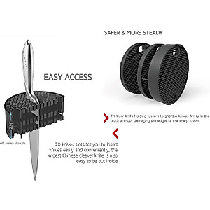 XXL Universal Knife Block Holder, 304 Stainless Steel Without Knives, Detachable for Easy Cleaning, Rust Proof