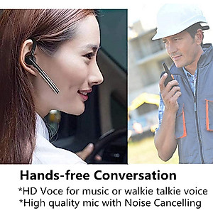 radtel Walkie Talkie Bluetooth Headset, Bluetooth Earpiece with Noise Cancelling Mic, Compatible BaoFeng Kenwood Quansheng Radios uv-k5 uv-5r & More. (Updated Version) (Original)