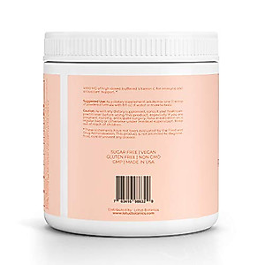Lotus Botanics 4,000MG Vitamin C Peach Lemonade Powder | 275g (9.7oz) Easily Digested Buffered Formula| Immune Booster and Antioxidant | High dose ascorbic Acid | Vegan, Sugar-Free, Keto