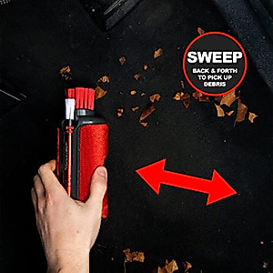 Roamwild Car Tidy - Interior Cleaning Tool kit - Many Cleaning Accessories in one Tool with extendable Magnetic Crack Retrieval Tool with Bright LED Torch