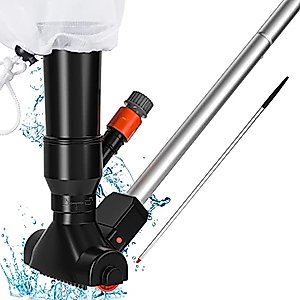 CKE 2022 Upgraded Portable Pool Vacuum Jet Underwater Cleaner W/Brush Bag, 5 Section 48" Pole Handheld Portable Pool Vacuum Swimming Pool Mini Jet Vacuum Pool Cleaner Spa Jet Vac for Above Ground Pool