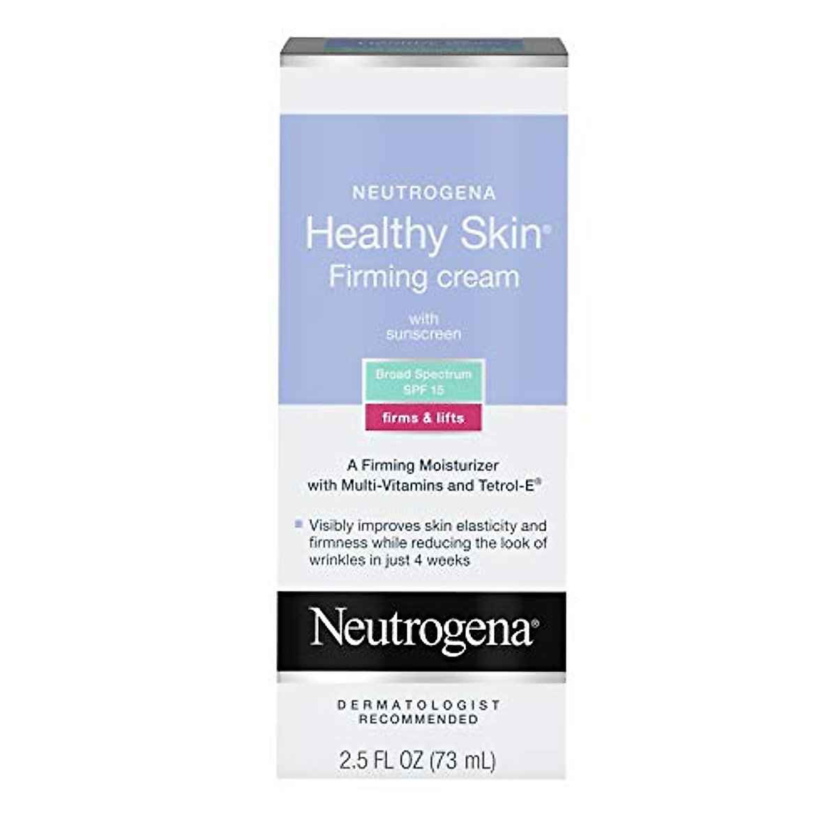 Neutrogena Healthy Skin Glycerin & Green Tea Firming Face Cream Moisturizer & Neck Cream with SPF 15 Sunscreen - Anti Wrinkle Cream, Face Moisturizer for Dry Skin & Neck, 2.5 fl. oz