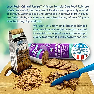 Lucy Pet Products Chicken Formula Dog Food Roll 1 lb, Meaty, Semi-Moist Dog Food (100600073)