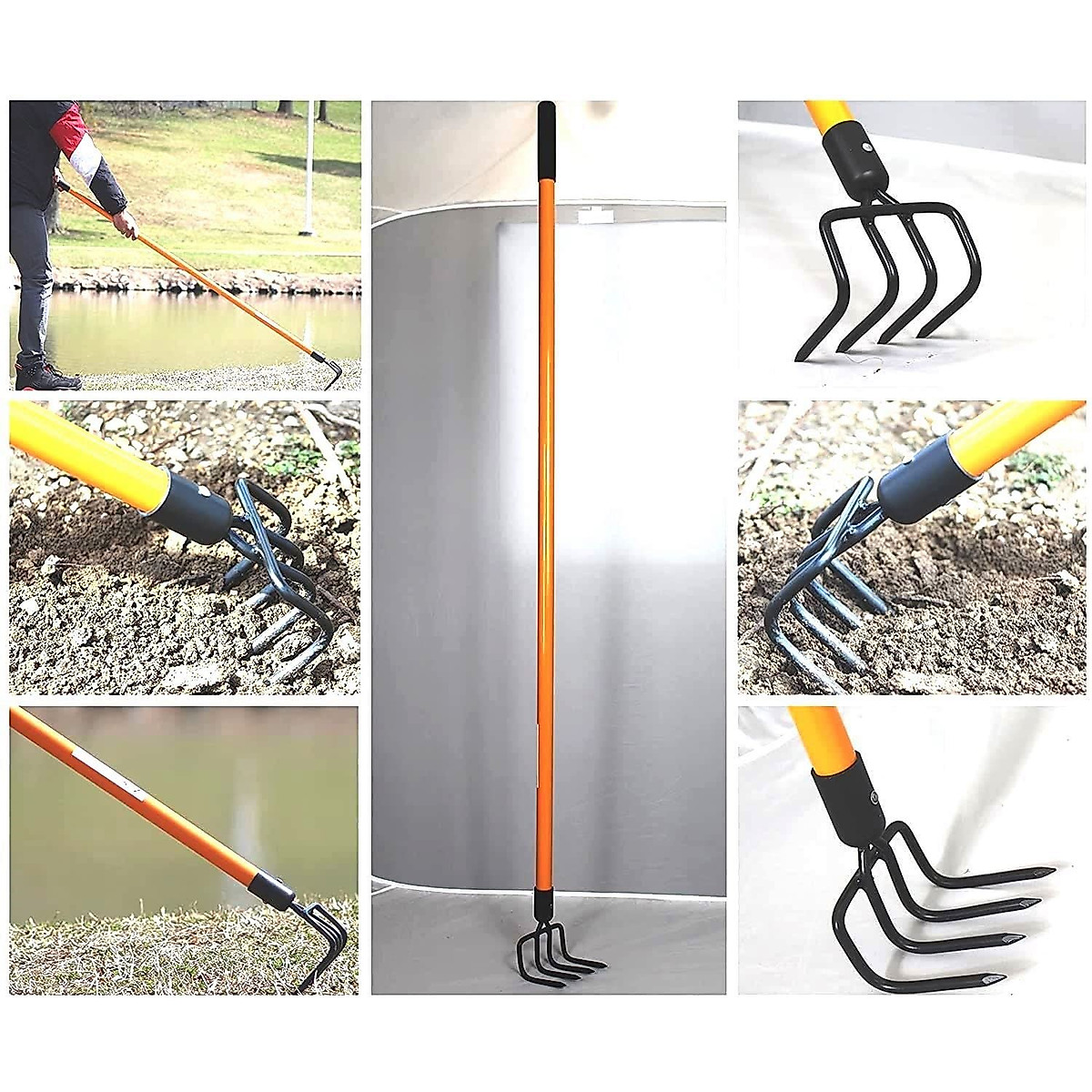 Ashman Garden Cultivator (6 Pack)– Sturdy Hand Tiller/Cultivator – Heavy Duty Blade for Digging, Loosening Soil and Weeding – Rubber Grip Handle for a Strong Hold – Rust Resistant.