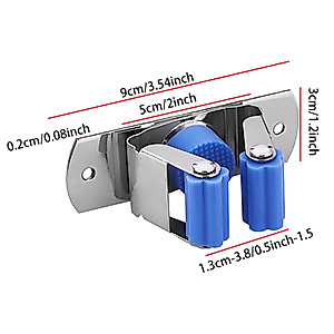 Ikasus Heavy Duty 5PCS Broom and Mop Holder, Orange, Stainless Steel