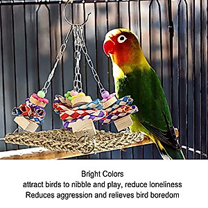 Seagrass Mat for Birds Punctureresistant Seagrass Swing Toy Healthy for Parrots
