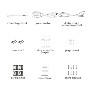 EPESTOEC 4Pack LED Shop Light 2FT,V Shape Integrated T8 LED Tube Light,3000LM,20W,5000K Super Bright White,High Output Linkable Shop Lights