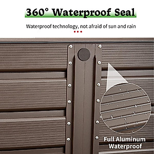 TECSPACE 55 Gallon Aluminum Deck Box, IP65 Waterproof Level Patio Storage Box, 221 Lbs Bearing Capacity, for Pool & Sports Equipment & Garden Tools Storage