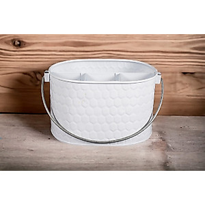 CLEENTABLE utensil caddy for parties, utensil caddy for countertop, kitchen utensil caddy, plate and utensil caddy - picnic utensil caddy, kitchen utensil caddy for countertop - 10 Inches (Grey)