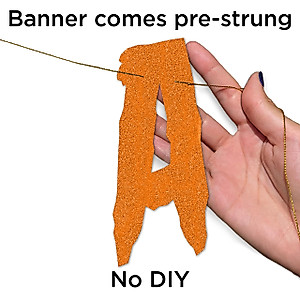 Ghouls Just Wanna Have Fun Glitter Banner - Halloween Themed Party Supplies, Haunted House Decorations