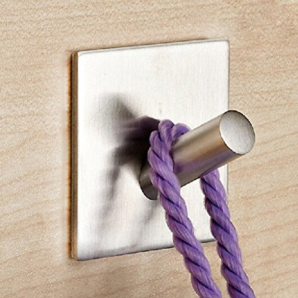 Kabter Towel Robe Hook 3M Self Adhesive Brushed Stainless Steel (Pack of 2)