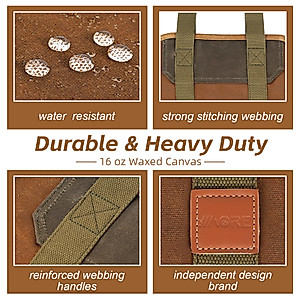 1MORE Firewood Carrier - Wood Carrier for Firewood,Log Carrier for Firewood Tote Bag, 40"X19" Canvas Firewood Carrier, Water Resistant Log Tote Wood Carrying Bag With Handles,Fireplace Tools.Rust