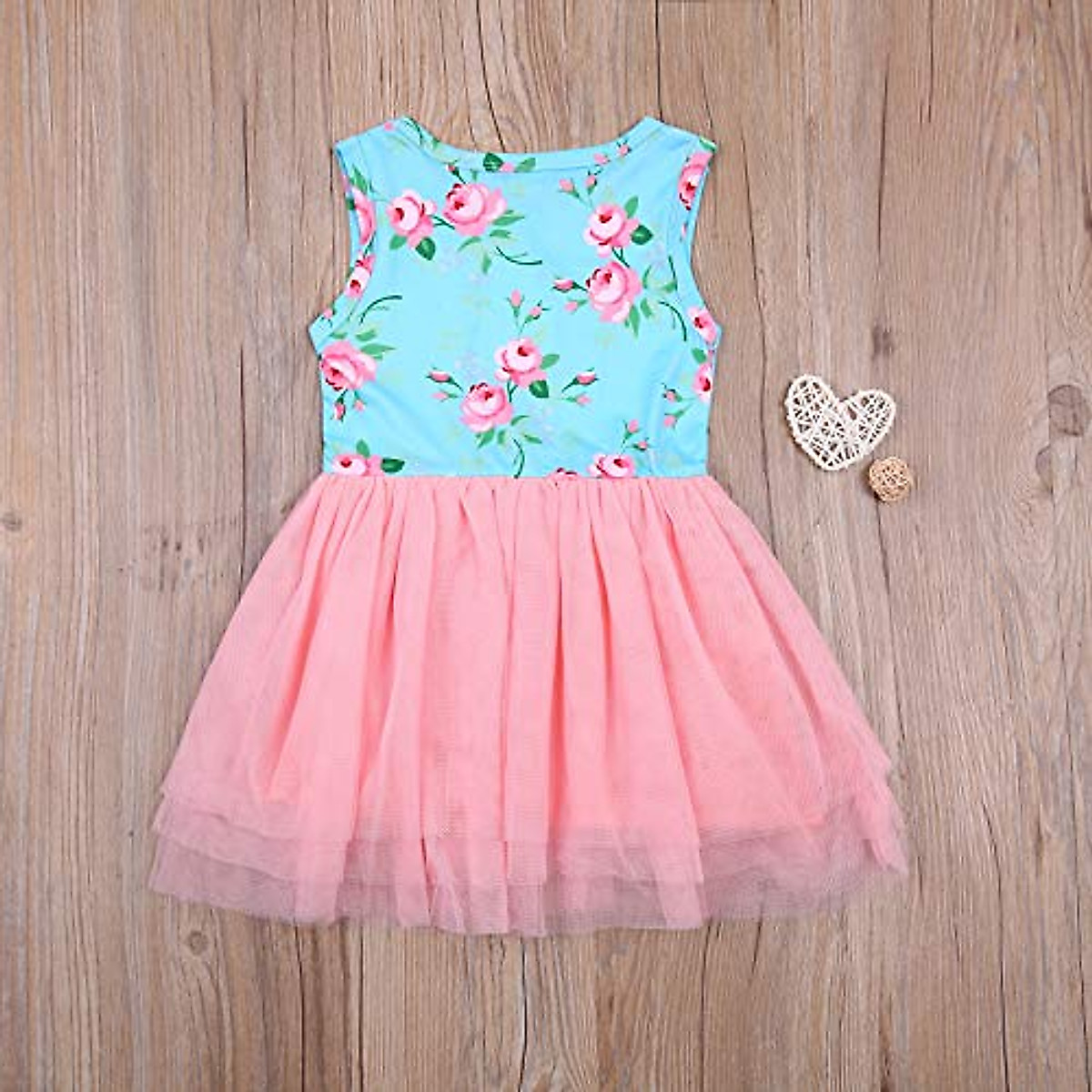 Toddler Baby Girl Easter Outfit Sleeveless Bunny Tutu Dress Princess Party Dress Summer Clothes (Pink, 6-7 Y)