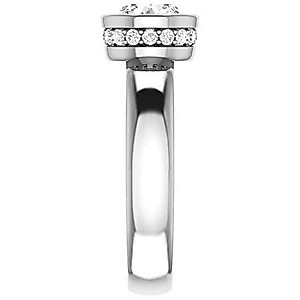 JEWELERYN 4 CT Round Colorless Moissanite Engagement Ring for Women/Her, Wedding Bridal Rings Set, Eternity Sterling Silver Solid Gold Diamond Solitaire Bezel Set for Her (6.5)