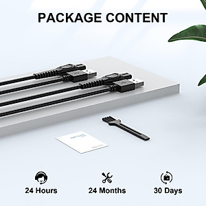 2Packs Charger Cord for Philips Norelco Multigroom Series 9000 7000 5000 3000 MG9510 MG7910 MG5910 Shaver USB Adapter Cable with Cleaning Brush