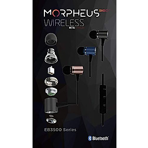 Morpheus 360 Bluetooth Headphones, Wireless Earbuds for Sports, Sweatproof Stereo Earphones for Gym, Running, Workout, Mic, Noise Isolating EB3500R
