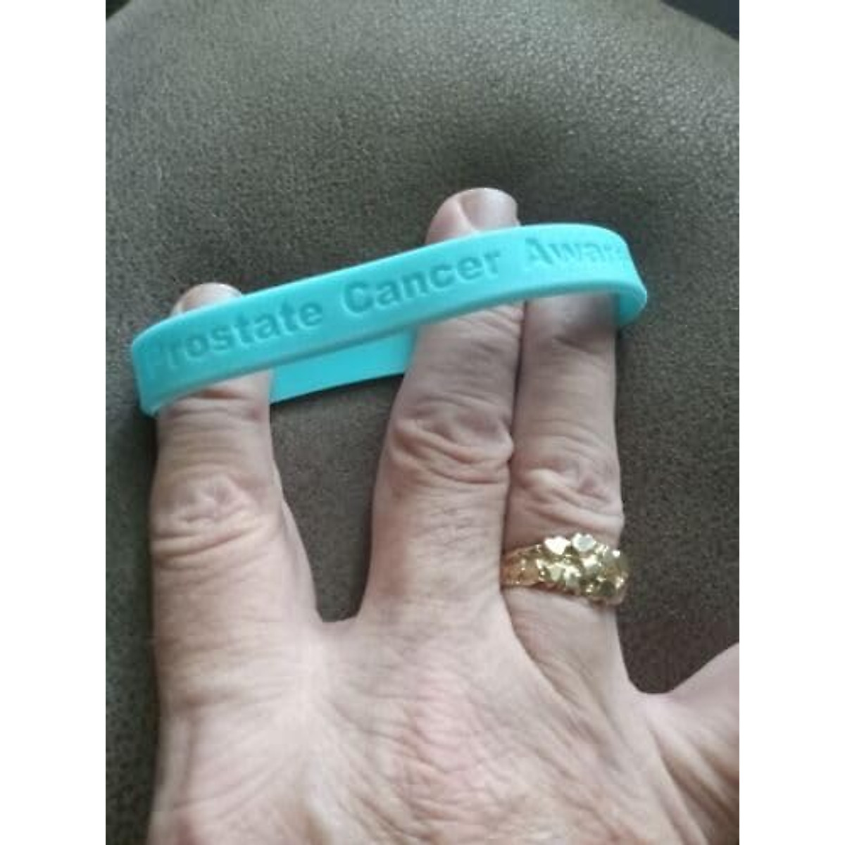 Jeirles Wholesale 25 Light Blue Prostate Cancer Awareness I Support Prostate Cancer Awareness Everyday - 100% Medical Grade Silicone Bracelets (25 Bracelets)