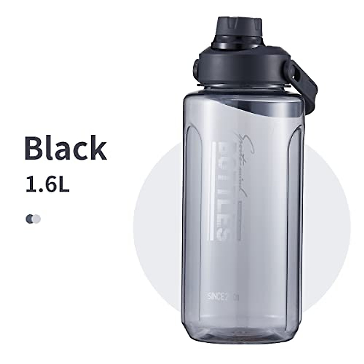 Sport cup (black) Water Bottle Large Capacity Cup Ensure You Drink Enough Water for Fitness, Gym, Camping, Outdoor Sports