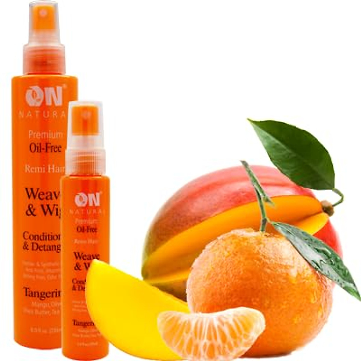 ON Organic Natural Premium Oil-Free Weave & Wig Conditioner & Detangler Tangerine 2.0 fl oz
