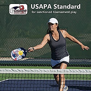 niupipo Pickleball Paddles, Pickleball Paddles Set of 2, Fiberglass Surface, Polypropylene Honeycomb Core, Cushion Grip, Lightweight Pickleball, Portable Carry Bag, White