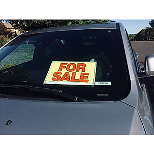 Sunburst Systems For Sale Sign for Cars, Trucks, Garage Sales, Business Sales 11H x 14W, Red-Yellow-Black