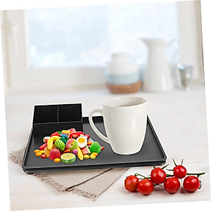 Cabilock 1 Set Tea Tray Tea Bag Bin Storage Tray Reusable Plate Drink Holder Noodle Dish Appetizer Serving Tray Tea Serving Tray Tea Holder Decor Plate for Home Plastic Product Storage Box