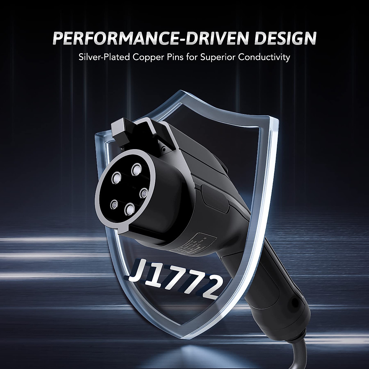 Level 2 & Level 1 EV Charger, 16Amp 110-240V Portable J1772 Electric Car Charger with NEMA 6-20 & NEMA 5-15 Adapter, Plug-in EV Charging Station with Adjustable Amp Delayed Timer 25ft Long Cord, Black