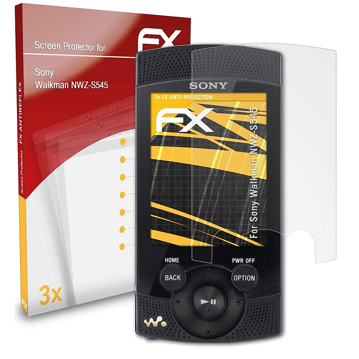 atFoliX Screen Protector compatible with Sony Walkman NWZ-S545 Screen Protection Film, anti-reflective and shock-absorbing FX Protector Film (3X)