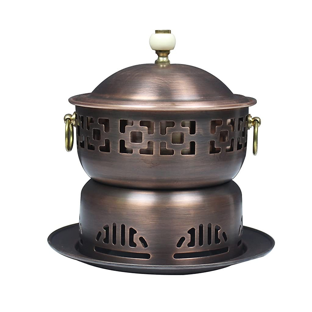 Chafing Dishes Single Thickened Copper Hot Pot Pure Copper Small Hot Pot Self-Service Environmentally Friendly Oil Meal Sharing Hot Boiler Home Commercial