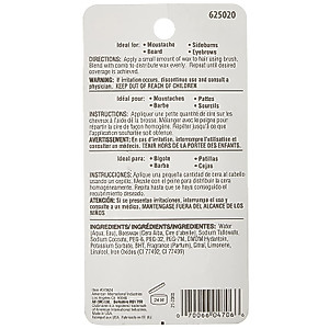 Clubman Pinaud Moustache Wax with Comb Applicator, For Styling & Color Enhancement, Brown, 0.5 Oz (Pack of 3)