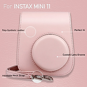 Fujifilm Instax Mini 11 Instant Camera - Lilac Purple (16654803) + 2X Fujifilm Instax Mini Twin Pack Instant Film (40 Sheets) + Protective Case + Photo Album - Instax Mini 11 Accessory Gift Bundle