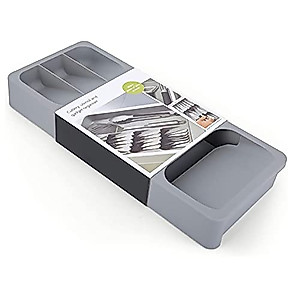 Kitchen Drawer Silverware Organizer Tray, Expandable Kitchen Utensils Organizer for Cutlery, Flatware,Spoon Knife and Fork Partition Storage