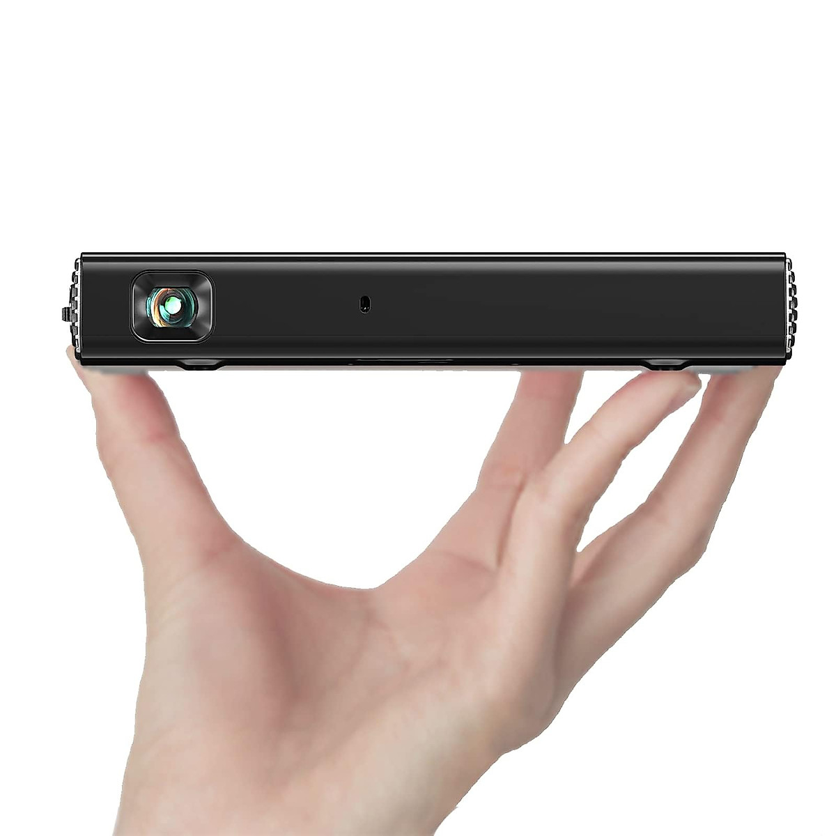 Mini Projector with WiFi and Bluetooth, ELEPHAS 1080P Portable Projector Built in Rechargeable Battery/Speaker, 5G Wireless DLP Little Pico Pocket Outdoor Video Home Movie Projector Compatible iPhone