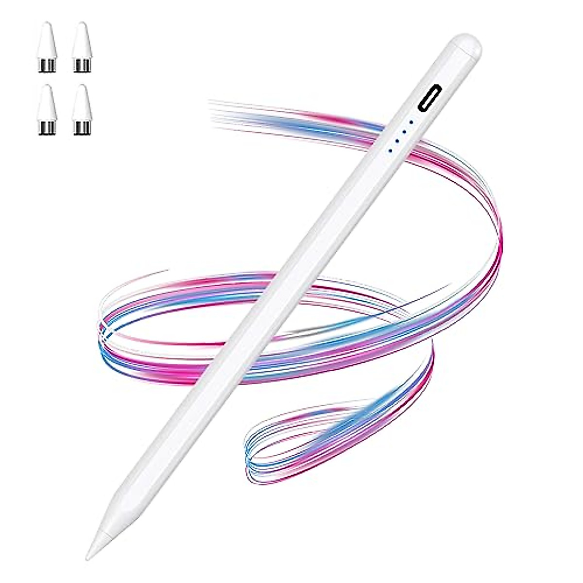 Universal Stylus Pens for Touch Screens POM Tip Magnetic iPad Pencil Rechargeable Tablet Pencil Active Stylus Pen for Android/iPad/Pro/Air/Mini/iPhone/Samsung/Lenovo/iOS/and Other Smartphone Devices