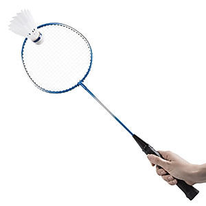 Hey! Play! Badminton Set Complete Outdoor Yard Game with 4 Racquets, Net with Poles, 3 Shuttlecocks and Carrying Case for Kids and Adults, Multi-Player