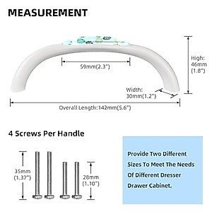Pull Handle Fence Handle Long Cabinet Handles for Interior, Closet, Drawer, Outdoor, Garage, Leaves Simple