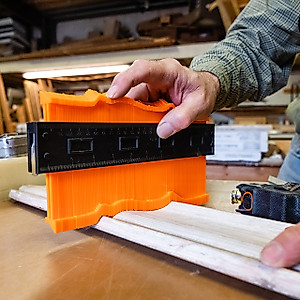 GreatNeck 74591 10 Inch Contour Gauge, 10 Inch Contour, Contour Duplication Gauge with Lock, Easy Contour Device Forms to Most Shapes, Adjust Tightness