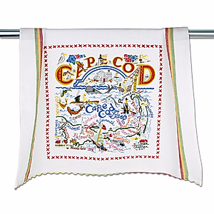 Catstudio Cape Cod Dish Towel - U.S. City Souvenir Kitchen and Hand Towel with Original Artwork - Perfect Tea Towel for Massachusetts Lovers, Travel Souvenir