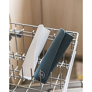 The Silicone Kitchen Silicone Oven Baking Mats - Vintage Navy Blue/Pearl Gray Bundle - BPA Free, (2 Half Sheets, 2 Quarter Sheets)