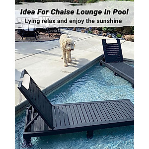 AOSYCO Headrest Pillow for Chaise Lounge, All Weather Weighted Outdoor Chaise Head Pillow, Pool Chaise Lounge Pillows Sunbathing Swing Pool Furniture, Chaise Lounge Cushion