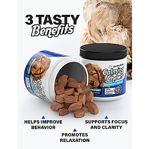 Charlie & Buddy Calming Chews for Dogs, Dog Anxiety Relief, Promote Relaxation, Dog Calming Chews with Melatonin for Dogs, Chamomile, Magnesium Citrate, 90 Soft Chews, Chicken Flavor