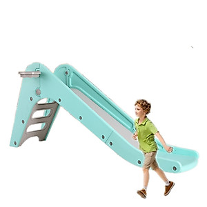 Arlopu Freestanding Kids Slide, Toddler Slide Climber with Basketball Hoop & Ball, Baby Playset w/Long Slope, for Boys and Girls Birthday, Sturdy Playground Toy for Indoor Outdoor (Robin Egg Blue)