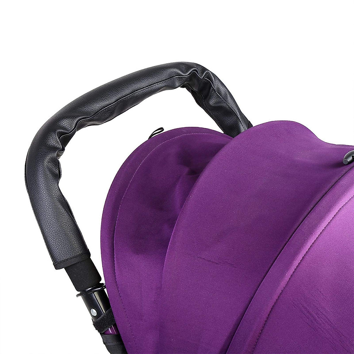 GLOGLOW Baby Stroller Bar Cover, Baby Stroller Universal Armrest Handle Sleeve Cover PU Leather Stroller Handlebar Cover Infant Toddler Pram Bar Dust Proof Handle