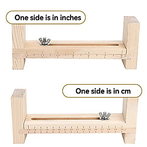 Cyrank Wooden Jig Bracelet Maker, Adjustable Paracord Jig Bracelet Maker U Shape Wooden Frame Bracelet Jig Kit DIY Wristband Rope Knot Braided Fixing Tools