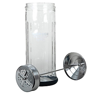 ForPro Multi-Cide Tall Glass Jar, for All Hairstyling Tools Including Brushes, Combs & Shears, 37 oz