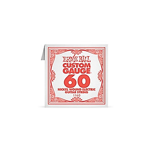 Ernie Ball Nickel Wound Single Guitar Strings .060 Gauge Single String