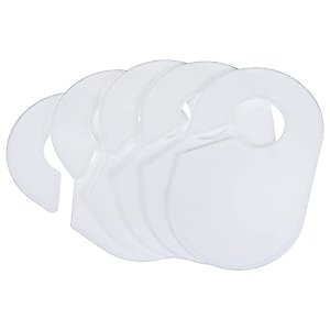 PATIKIL Clothes Dividers 20 Pack Blank Clothing Rack Size Sorting Reusable Oval Wardrobe Hanger Separator, White