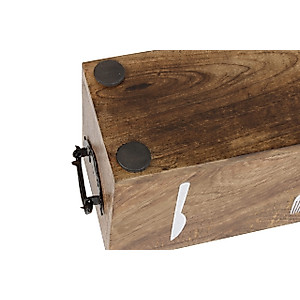 Mother's Day Gifts Wooden Kitchen Utensil Holder With 3 Compartments Wood Utensil Organizer for Cutlery, Napkins, Cups Caddy Organizer | 10.5 X 3.5 Inch